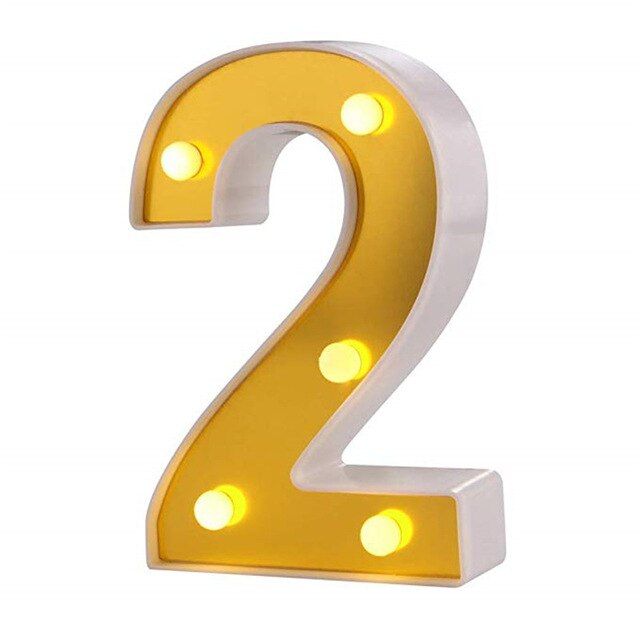 GOLD LED Number Lights - 2 | Shop Today. Get it Tomorrow! | takealot.com