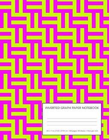 Inverted Graph Paper Notebook: White Grid On Gray Background, 4 Lines ...