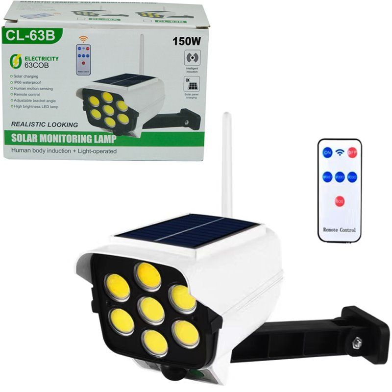 Solar Simulation Monitoring Lamp Security Camera 150W 63COB | Shop ...