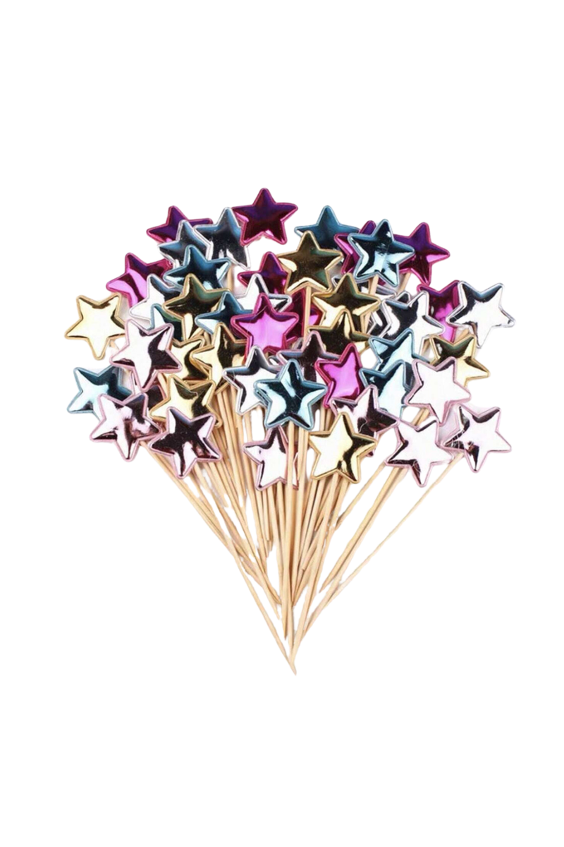 50 Pack Metallic Star Toppers for Cakes and Cupcakes | Shop Today. Get ...