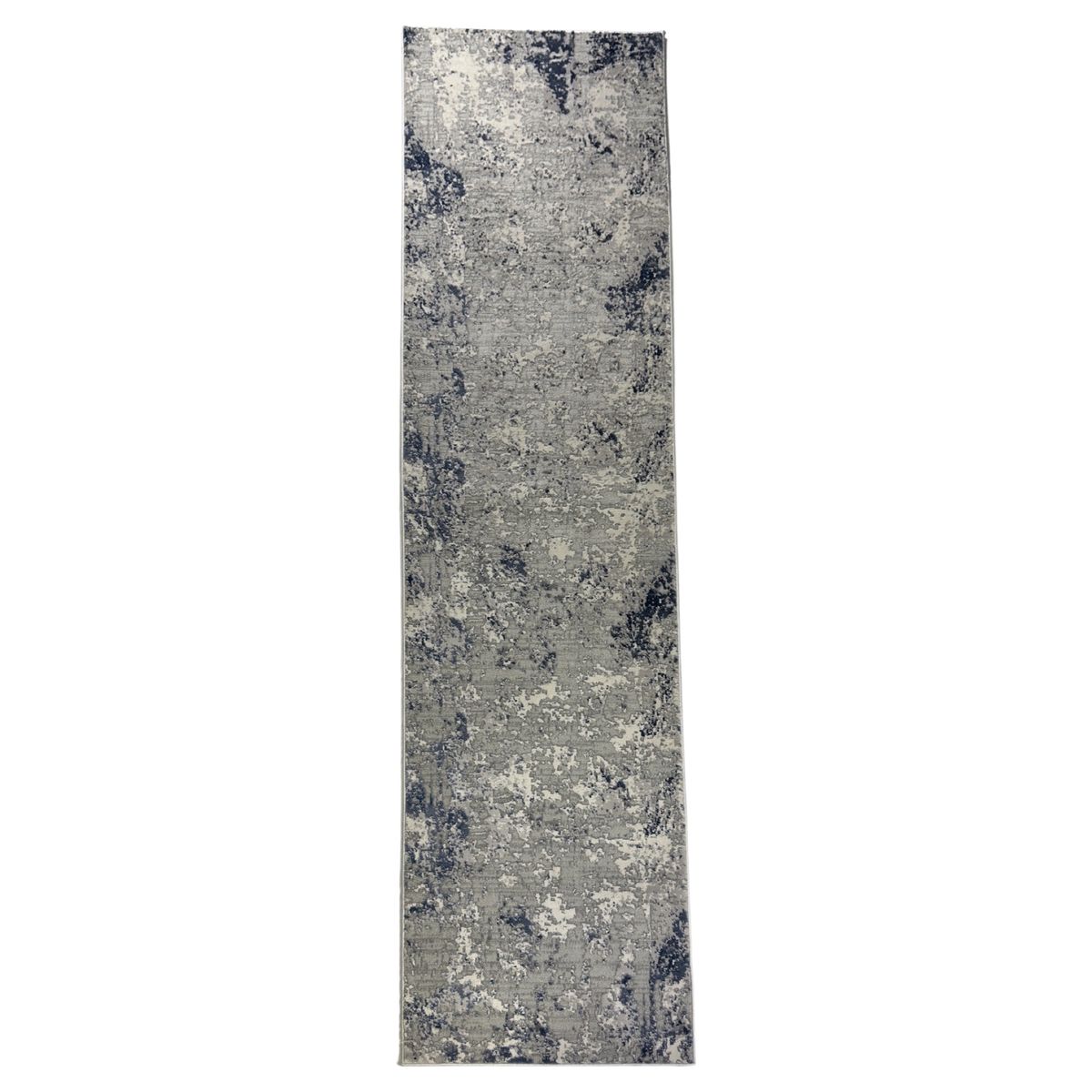 Grey / Blue Modern Machine-Woven Passage Runner / Rug 300 x 80cm | Shop ...