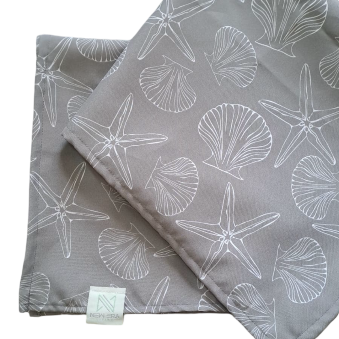 Grey Shells Modern Polyester Rectangular Table Cloth | Shop Today. Get ...