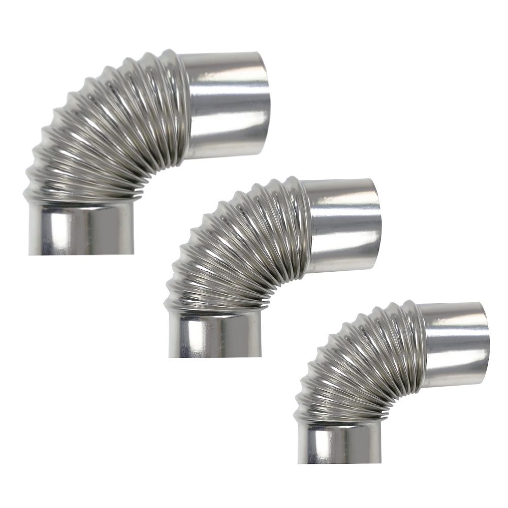 Tool DIY Stove Pipe 90 Degree Elbow Chimney Cap Extension Adapter Tube ...