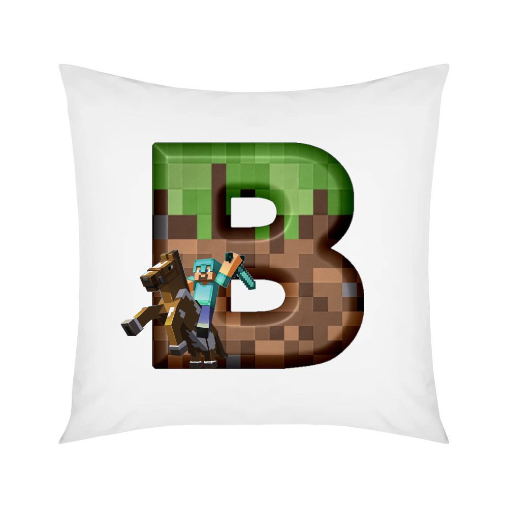 PepperSt - Scatter Cushion Cover and Inner - Minecraft Letter B | Shop ...