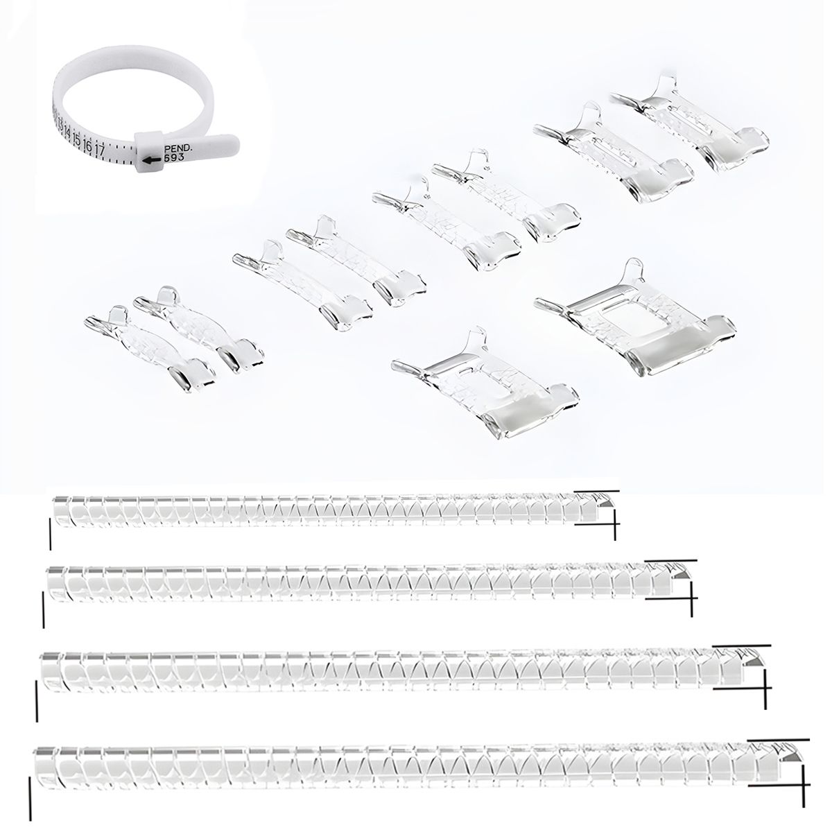 34 Pcs Ring Sizer Adjuster For Loose Rings With Ring Size Measuring