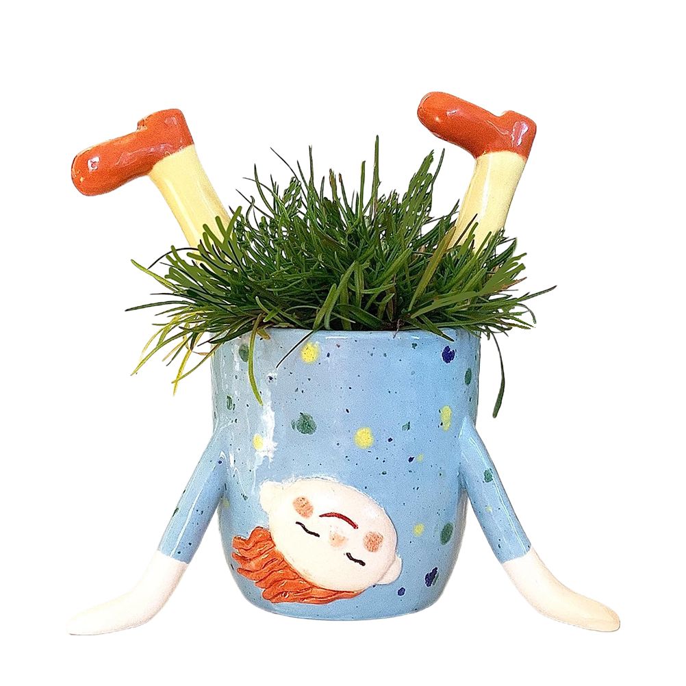 Cute Girl Resin Flower Pot compatible with Succulent Plants | Shop ...