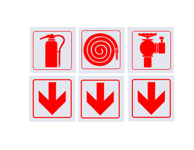ABS Safety Sign Boards - Pack Of 6 - Fire Safety And Compliant Signs ...