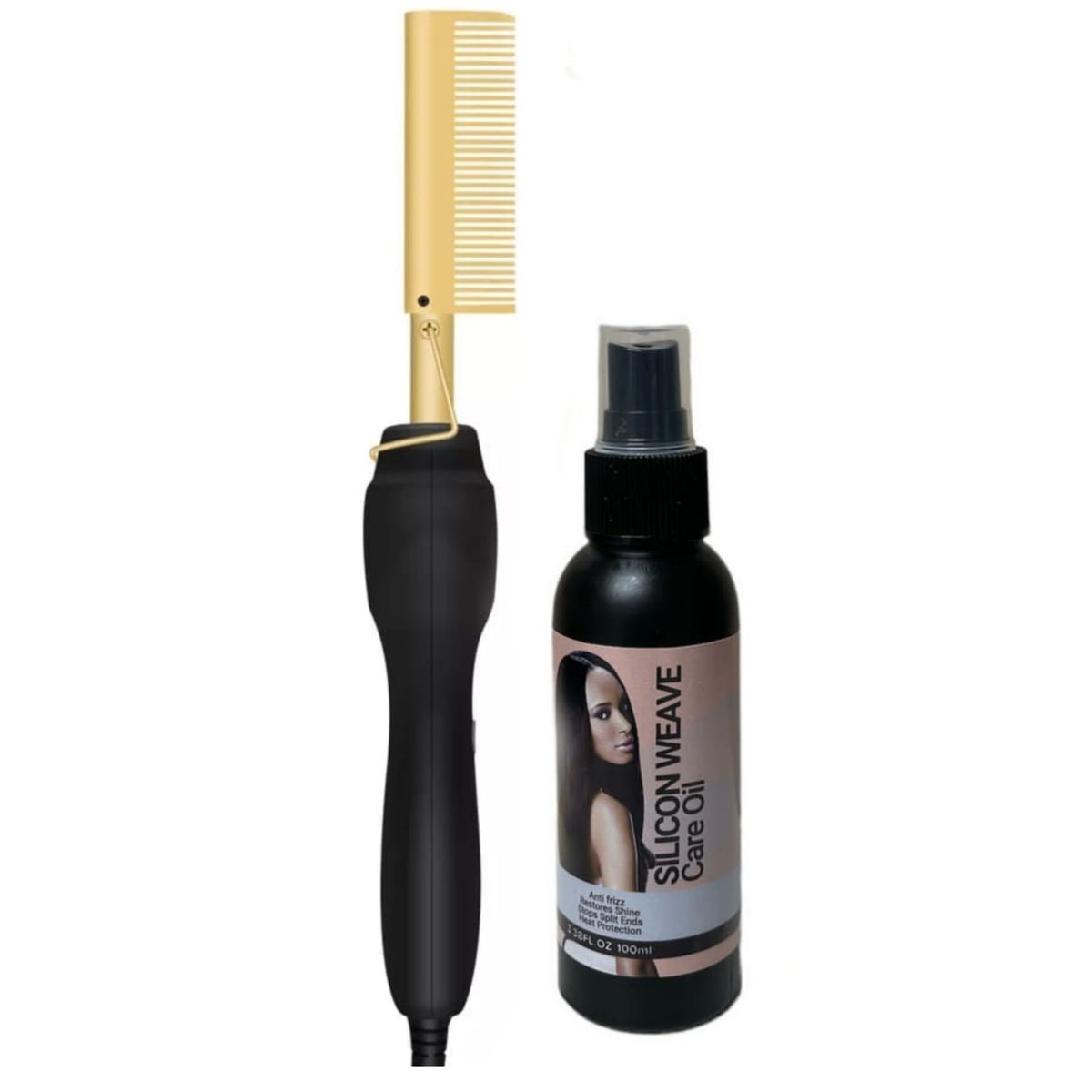 Straightener Ceramic Hot Comb with Silicon Weave Care Oil | Shop Today ...