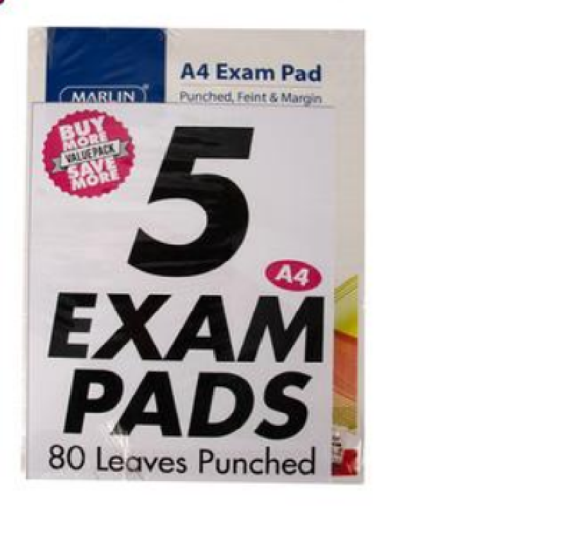 Marlin - Exam Pad 80 Sheets Punched (5 Pack) | Shop Today. Get it ...