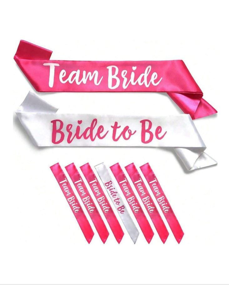 Team-Bride Satin Sash Combo Pack - 7 Satin Sash Set | Shop Today. Get ...