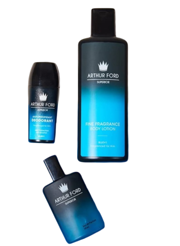 Arthur Ford Superior Men's Perfume, Body Lotion, &Roll On -Blue#1 ...