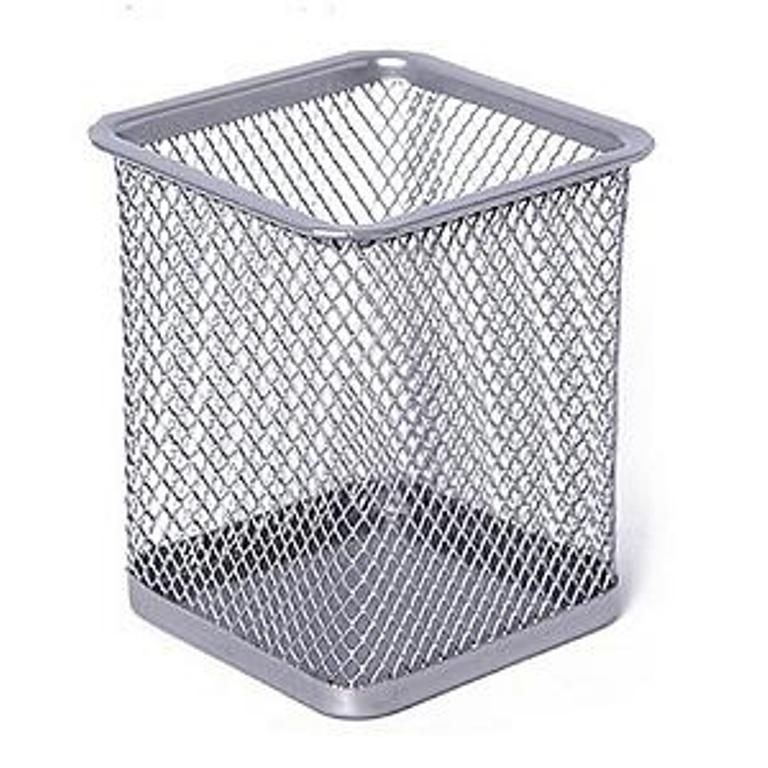 Wire Mesh Large Square Pencil Cup - Silver | Shop Today. Get it ...