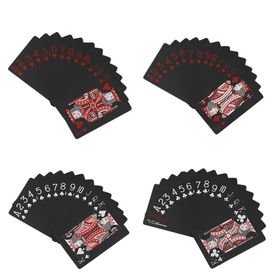 Waterproof Black Poker Cards - Red And Silver | Shop Today. Get it ...
