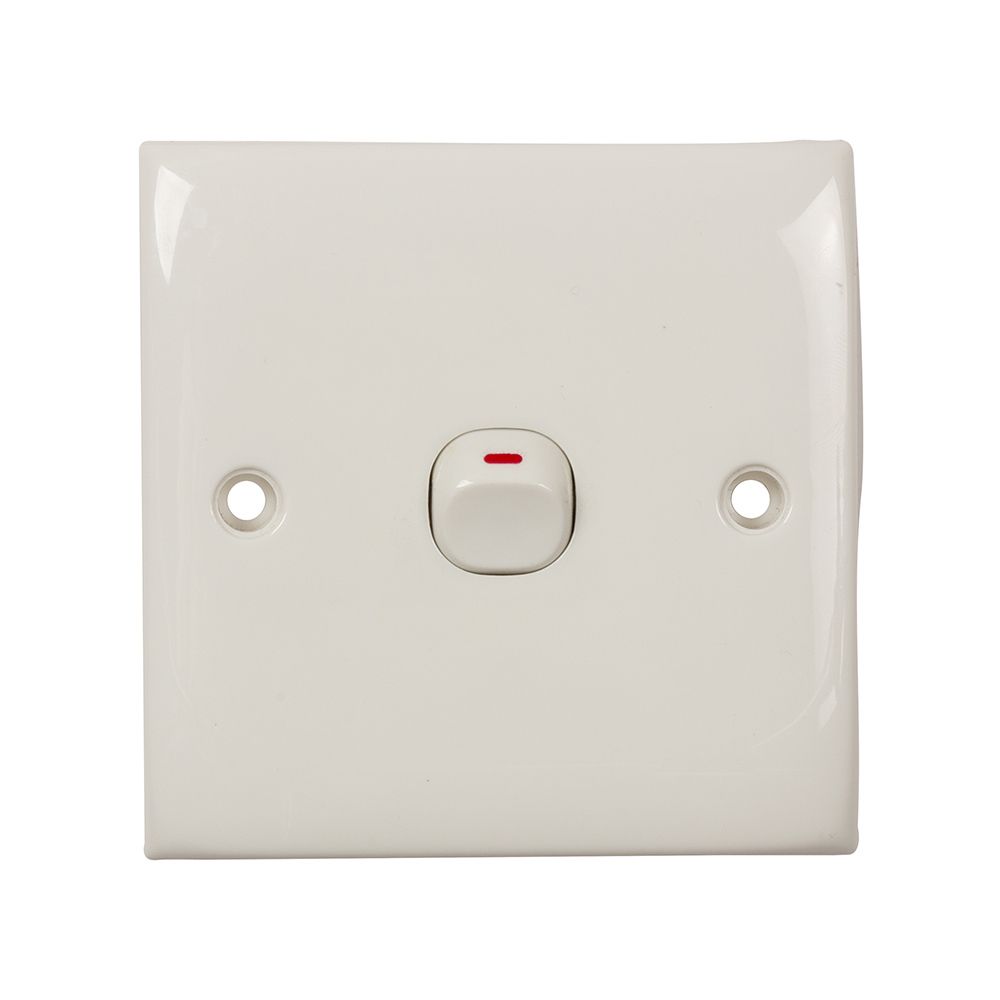 Eurolux - Wall Switch - 1 Gang - 1 Way - 10A - White - Plastic - 5 Pack ...