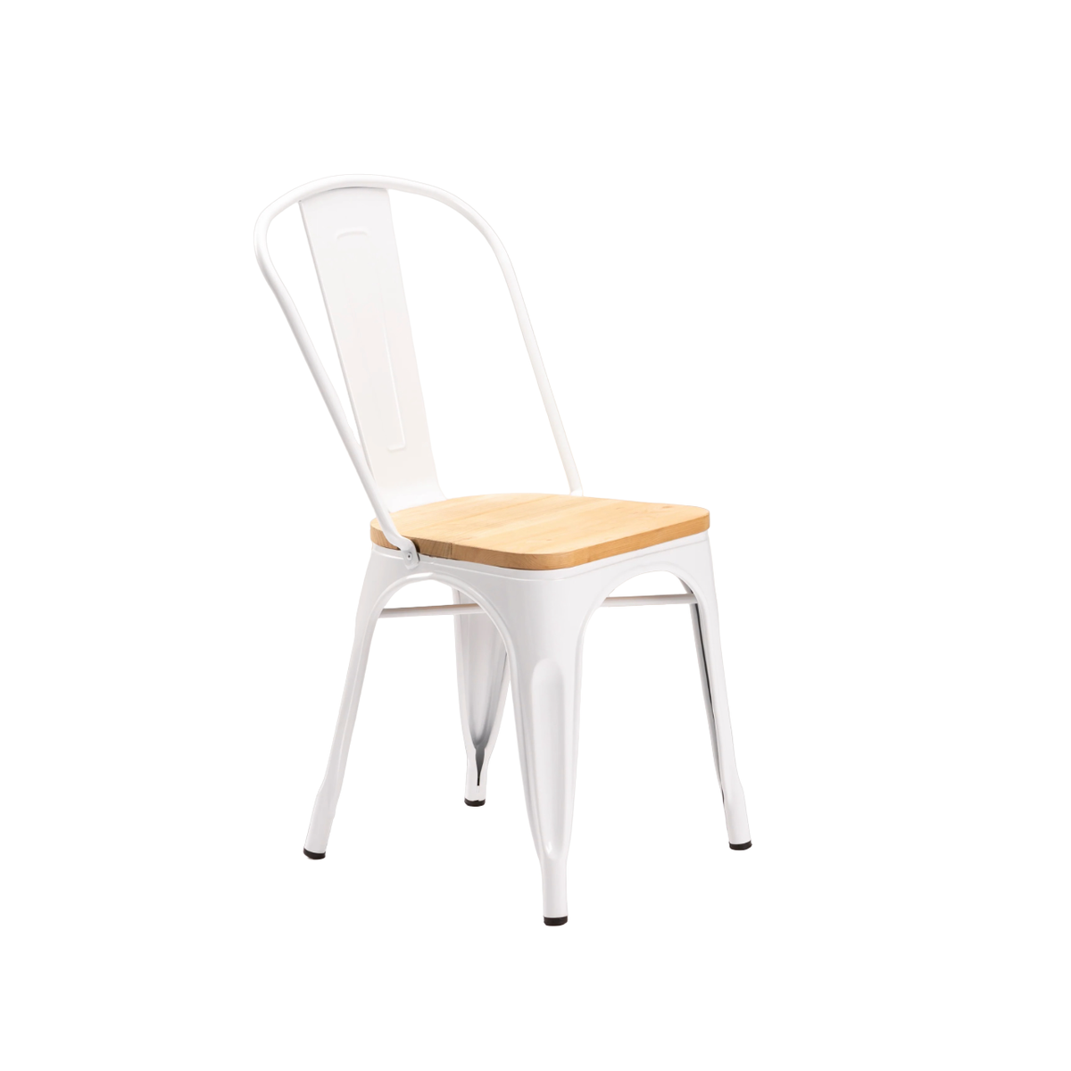 Tolix Style Chair with Wooden Seat | Shop Today. Get it Tomorrow ...
