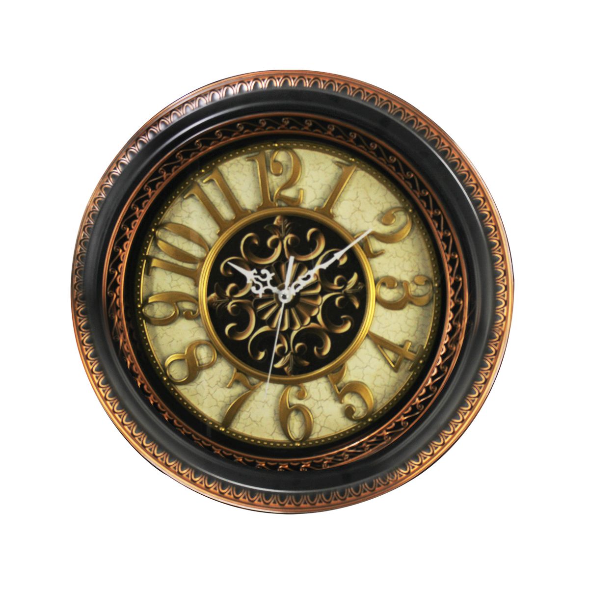 Ornate Border Round Wall Clock with Anrique Motif - 006 | Shop Today ...