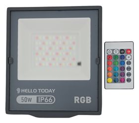 Hello Today RGB LED Flood Light With Remote 50W | Shop Today. Get it ...