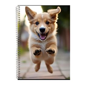 Dog A4 Notebook Pad with Lines for Work Trendy Animals Graphic Present ...