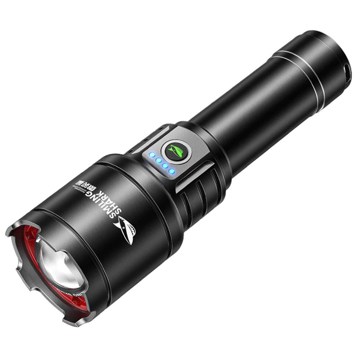 Smiling Shark 10000 Lumens Torch Rechargeable Flashlight Super Bright ...