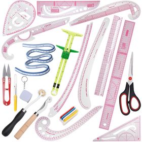 22 Pcs French Curve T-Guage Ruler Set For Sewing Measuring Pattern ...
