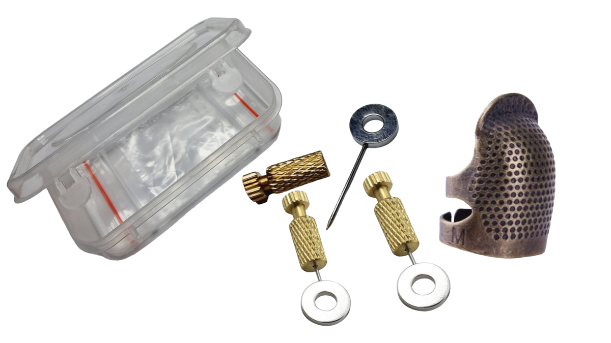 Leather Craft Brass Locking Pins 12mm and Adjustable Brass Thimble ...