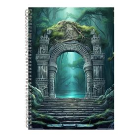 Gate A4 Notebook Spiral Lined Trendy Old Ruins Graphic Notepad Present ...