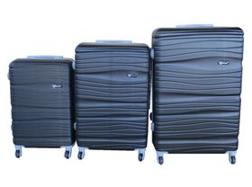 3 Piece Travel 30-Inch Luggage Suitcase Bag Se t- Stylish - Black ...
