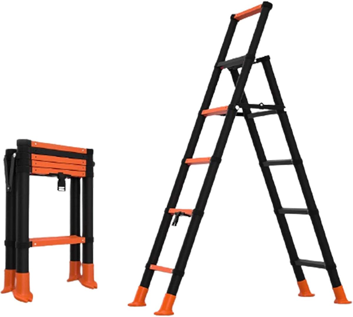 Lightweight Aluminum One-click Telescopic Ladder | Shop Today. Get it ...