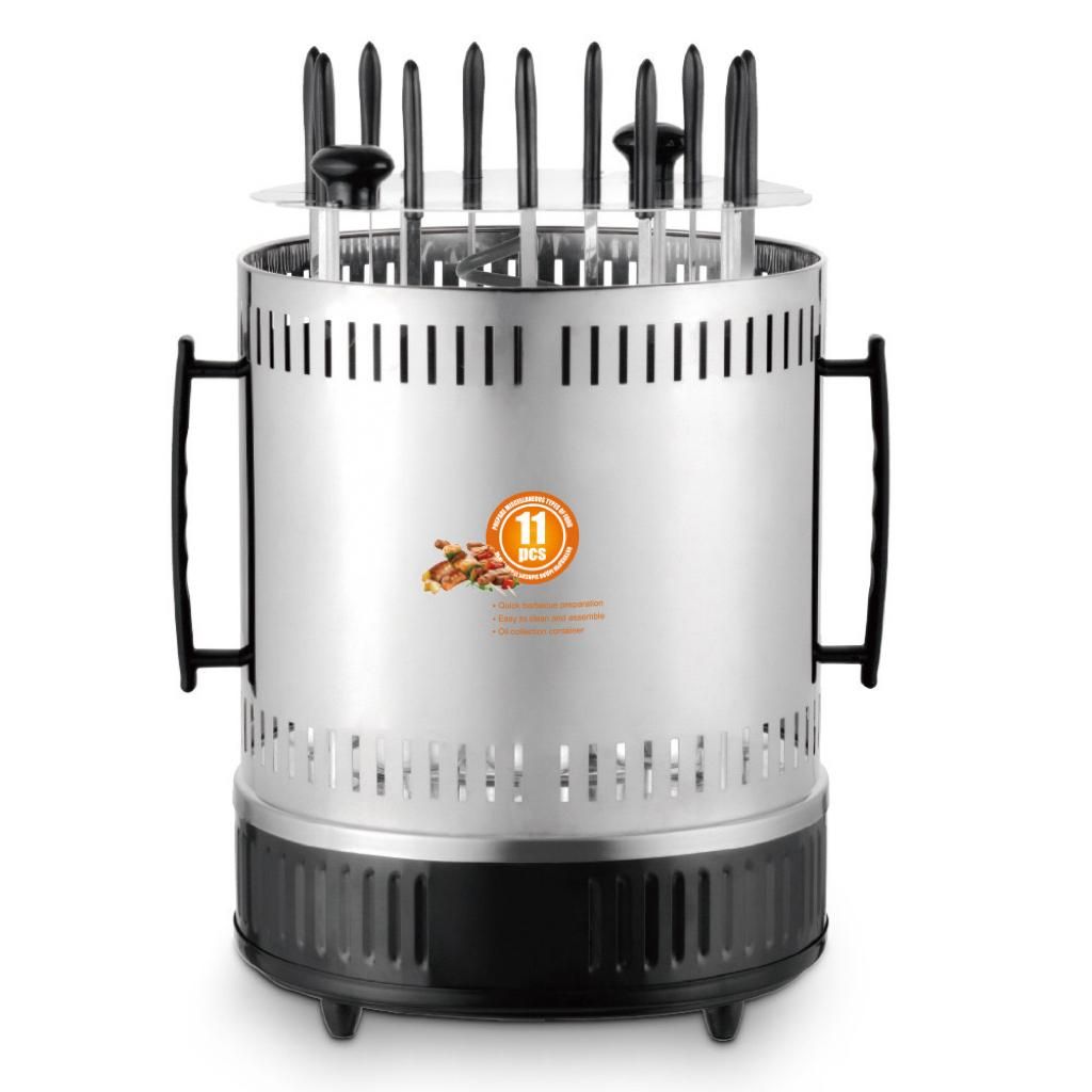 1500W Stainless Steel Rotisserie BBQ Grill with 11 Rotating Skewers ...