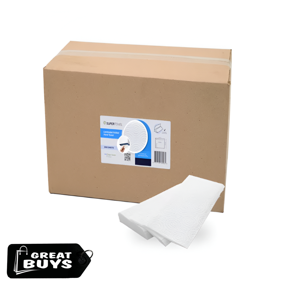 Laminated 2-Ply Interfold Hand Towels (240mm x 200mm) - 2000's ...