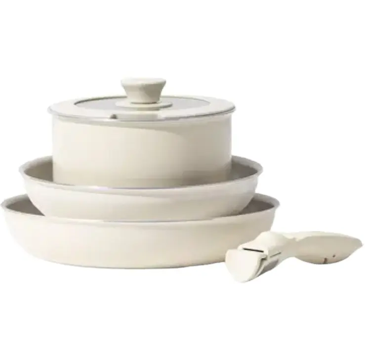 5 Piece Pot and Pan Set with Detachable Handle - 3-Way Cooking | Shop ...