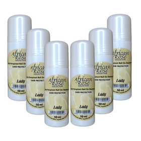 African Rose Collection Anti-Perspirant Roll On Deodorant Lady - 6 Pack ...