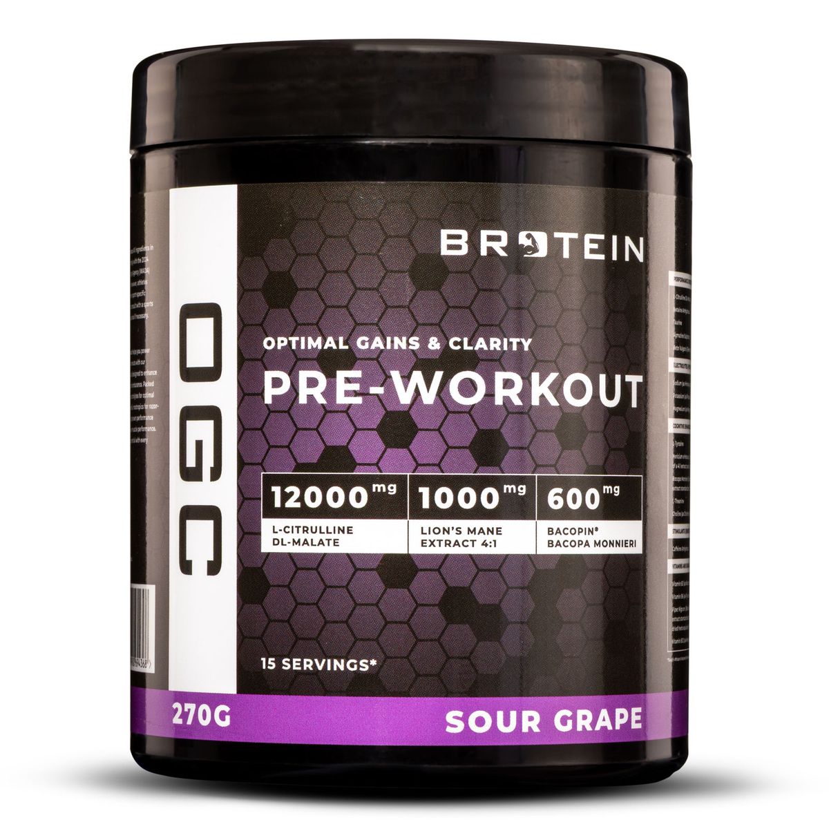 Pre Workout Powder - Energy, Focus, Endurance Boost | Brotein OGC 270g ...