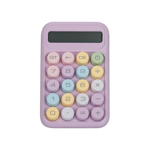 10-Digit Large Screen Mechanical Keyboard Calculator - Purple | Shop ...