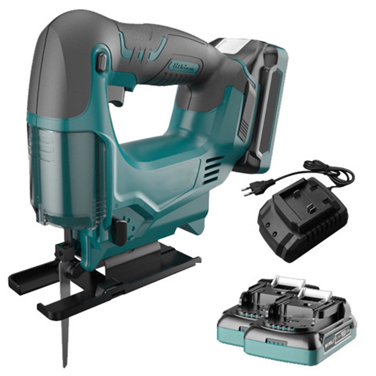 Cordless Jigsaw with 2 Rechargeable Battery and Charger, Variable-speed ... Cordless Jigsaw with 2 Rechargeable Battery and Charger, Variable-speed ...