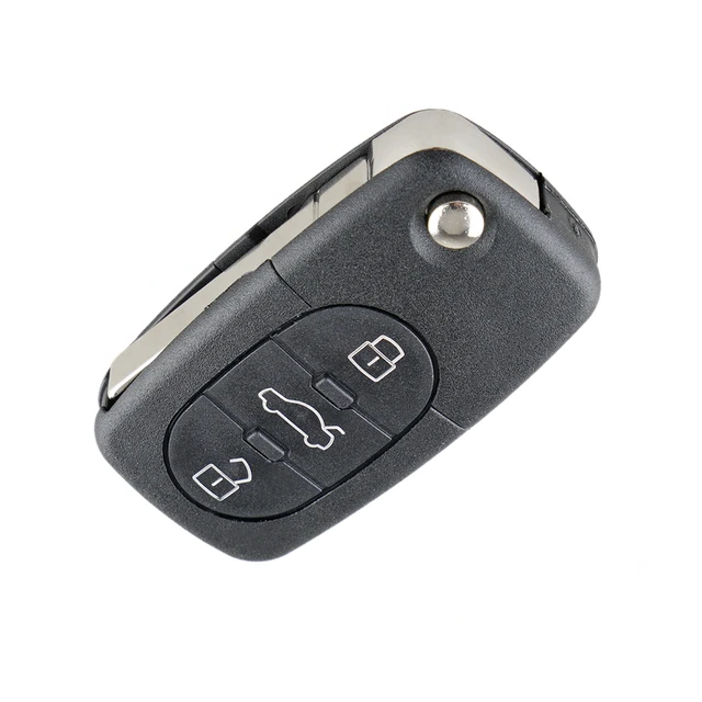 3 Buttons HU66 Blade Blank Flip Car Key Case - Compatible With Audi A2 ...