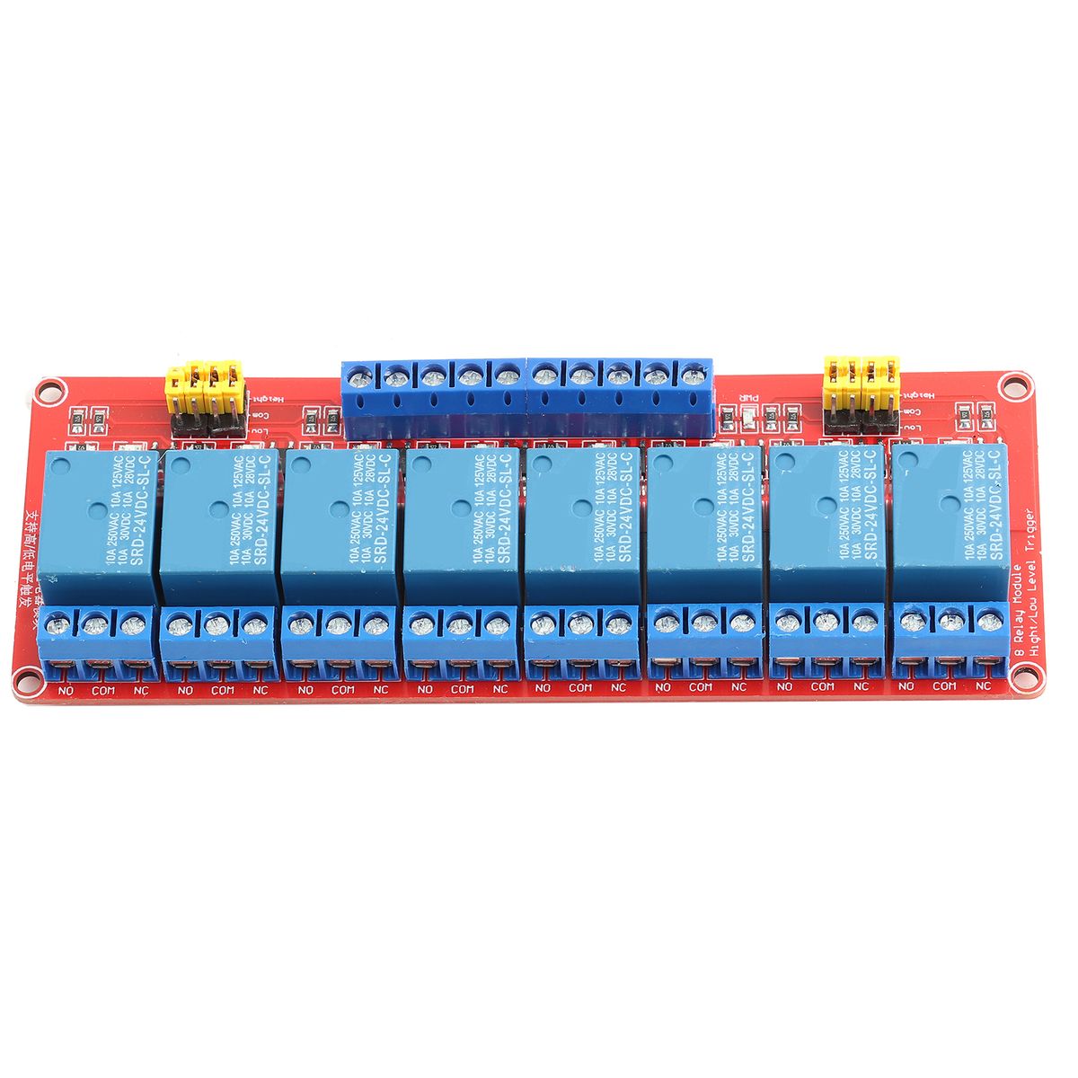 8 Channel Optocoupler Relay Module Board High & Low Trigger 24V | Shop ...