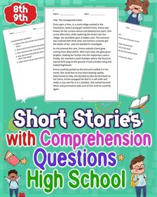 Short Stories with Comprehension Questions High School 8th - 9th ...