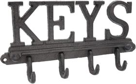 Rustic Wrought Iron Key Rack - Keys Holder Home Decor - Keys Organiser ...