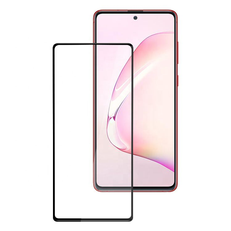 9D Tempered Glass for Samsung Note 10 Lite - Screen Protector - Black ...