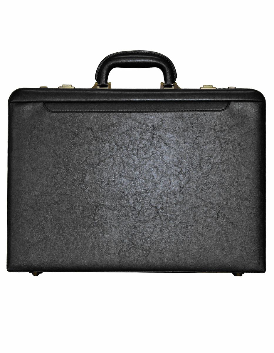 Fino AT-101 Faux Leather Business Briefcase with Dual Combination Locks ...