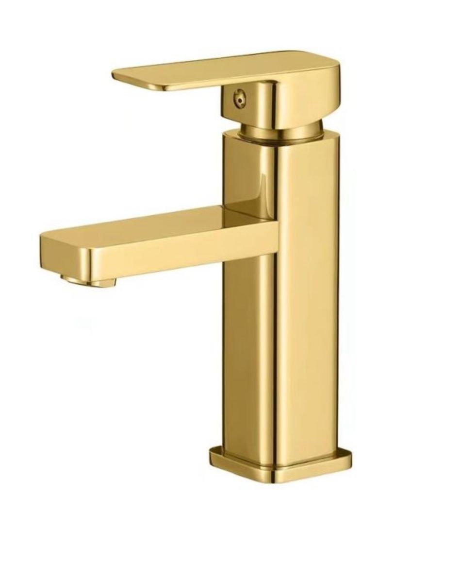 Gold Square Basin Mixer (Tall: 17.5cm) | Shop Today. Get it Tomorrow ...