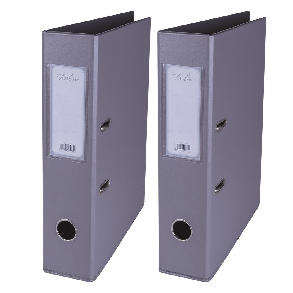 Grey PVC 70mm A4 PVC Lever Arch File - Pack of 2 | Shop Today. Get it ...