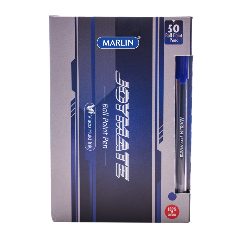 Marlin - JOYMATE 1.0 Medium Transparent Ballpoint Pens Box Of 50 - Blue ...