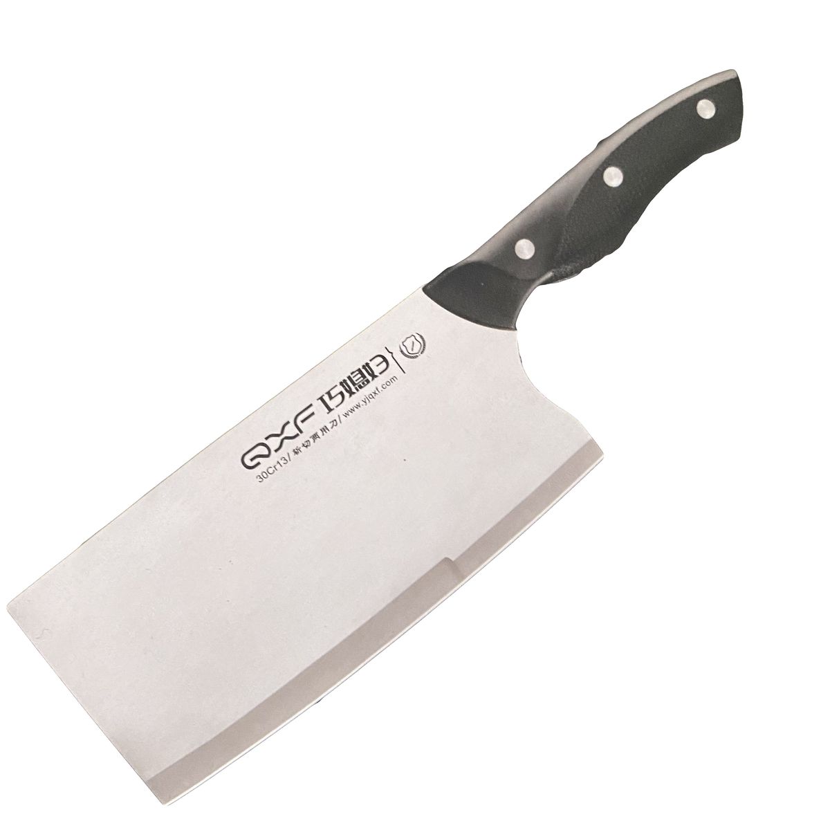 Heavy Duty Solid Butcher Meat Cleaver Knife 7 inch – Black Handle-1214 ...