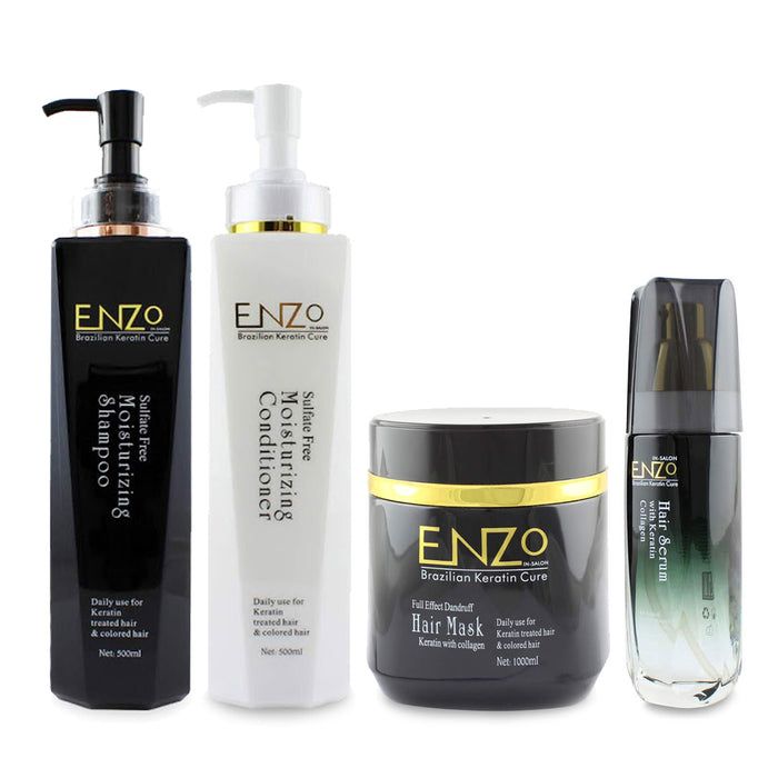 Enzo-Collagen Hair Mask & Serum and Shampoo & Conditioner for Coloured ...