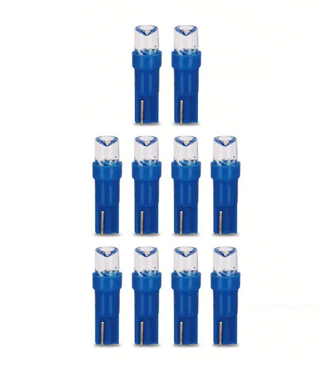 10pcs Blue T5 LED Car Dashboard Lights Instrument Panel LED Lamps ...