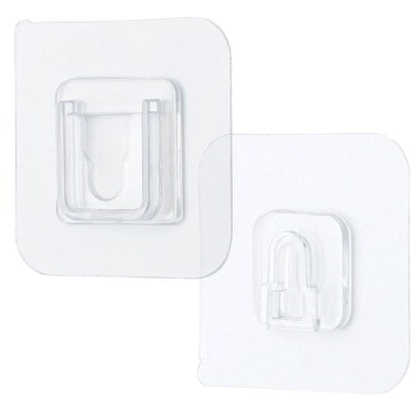Double-Sided Self-Adhesive Wall Hooks, Multiplug Adaptor Hooks 2 pair ...