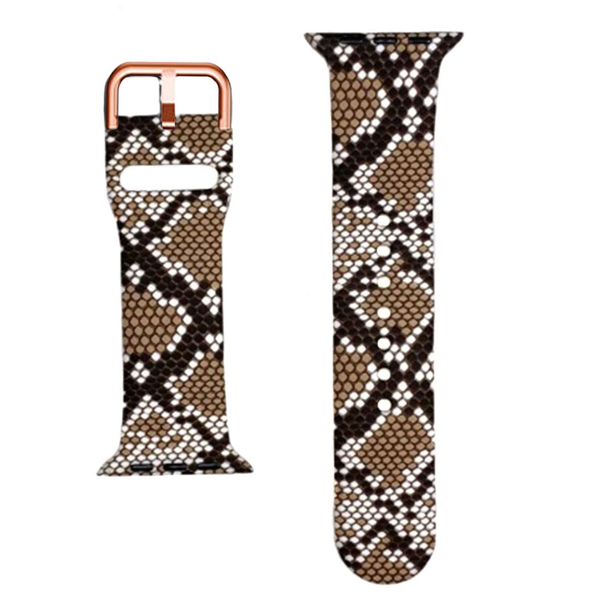 42/44mm Replacement Silicone Snake Skin Printed Strap For Apple Watch ...