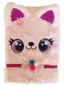 Fluffy Cat Notebook with Bow - Pink - A5 - Super Soft | Shop Today. Get ...